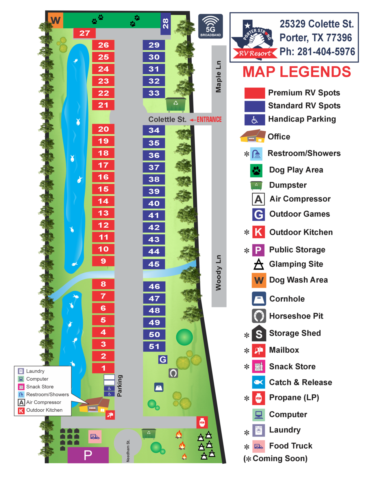 Texas RV Parks Map | Porter Strong RV Resort